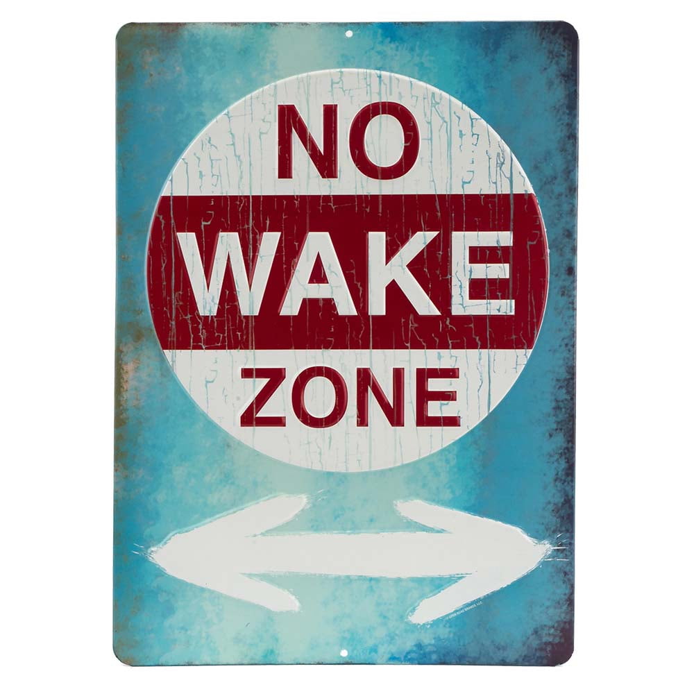 No Wake Zone Embossed Metal Sign - Walmart.com