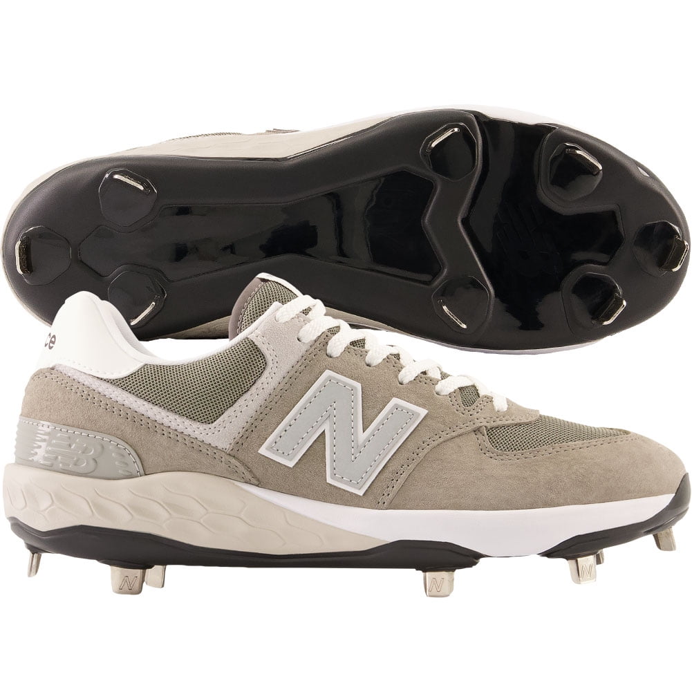 New Balance Men's Fresh Foam 574 Low Metal Baseball Cleat Grey Medium 7 ...