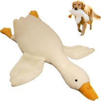 White Duck Dog Toy – Large Plush Goose Chew Toy for Dogs, Durable ...