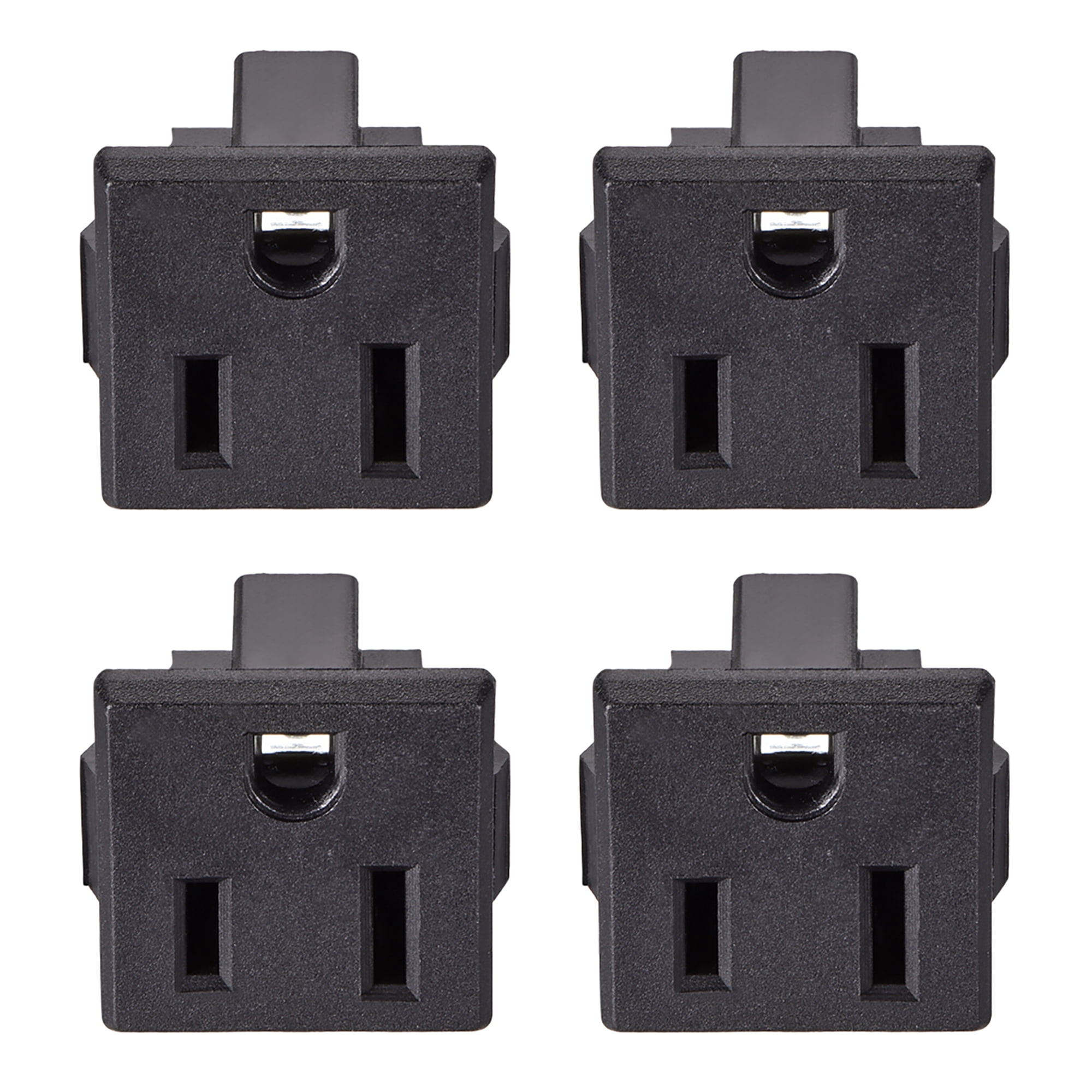 Unique Bargains Panel Mount Plug Adapter AC 125V 15A 3 Pins Snag-in IEC ...