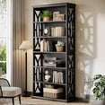 Bookshelf, Freestanding Bookcase, Large Industrial Bookshelves Display ...