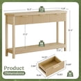 51" Fluted Console Table for Entryway, Living Room, Hallway, or Behind ...