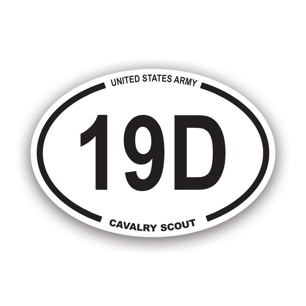 United States Army MOS 19D Cavalry Scout Oval Sticker Decal - Self ...