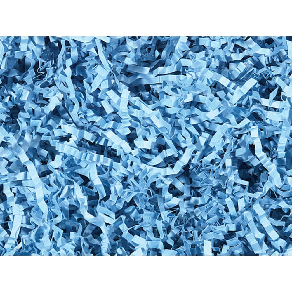 Pack Of 1, Solid Light Blue Crinkle Cut™ Paper Shred (Spring-Fill ...