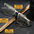 Men Photochromic Gray Business Reading Glasses 2.50, Silver Metal ...