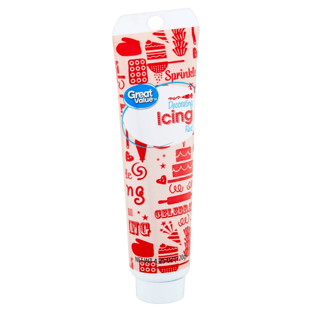 Great Value Red Decorating Icing, 4.25 oz - Walmart.com - Walmart.com