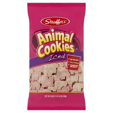 Stauffer's Iced Animal Cookies Biscuits, 14.5 oz Shelf-Stable Bag ...