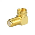 VCELINK 5-Pack 90 Degree Coaxial Connector Right Angle F-Type RG6 Male ...