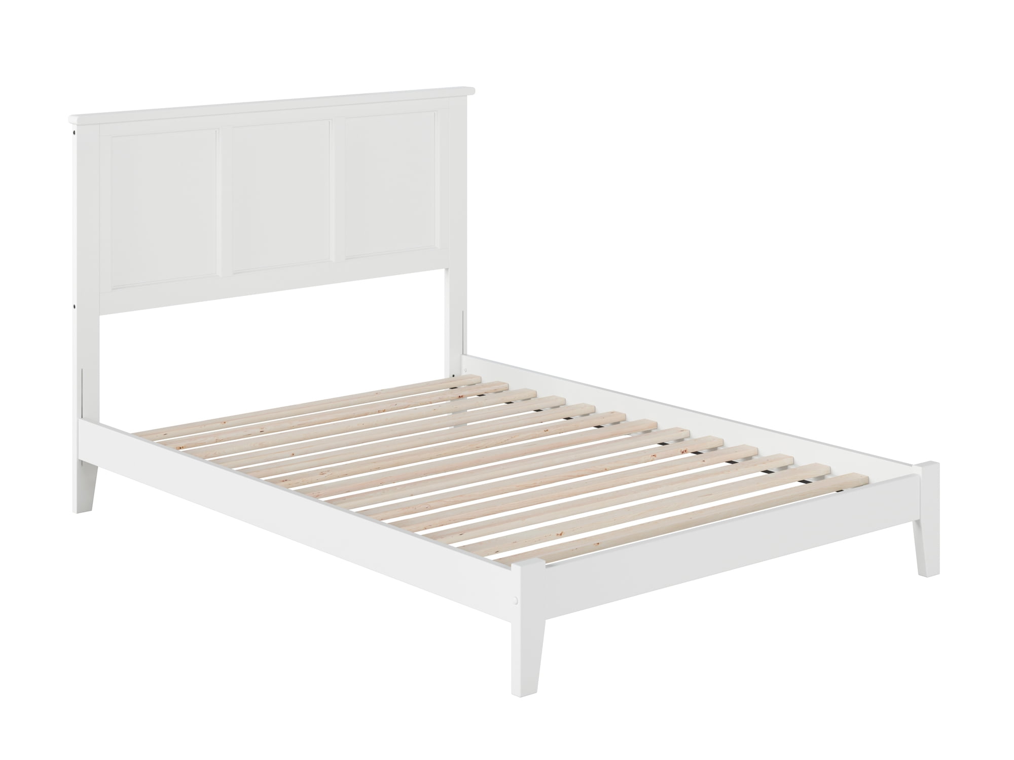 AFI Madison Full Low Profile Wood Platform Bed Frame with Panel ...