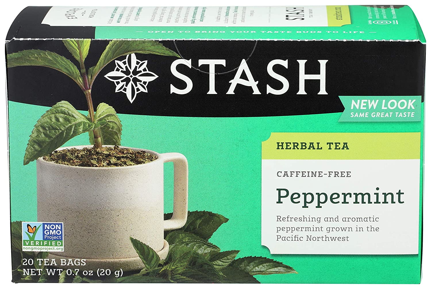 Stash Herbal Caffeine- Peppermint Tea, 20 Bags, PACK OF TWO 40 TOTAL ...