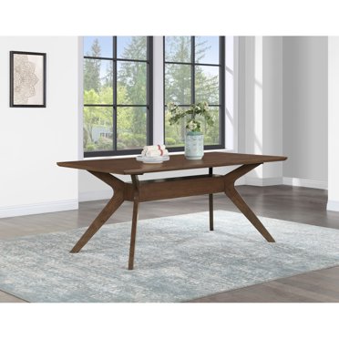 Keenan Dining Table, Dark Walnut, Extendable Dining Table with Lattice ...