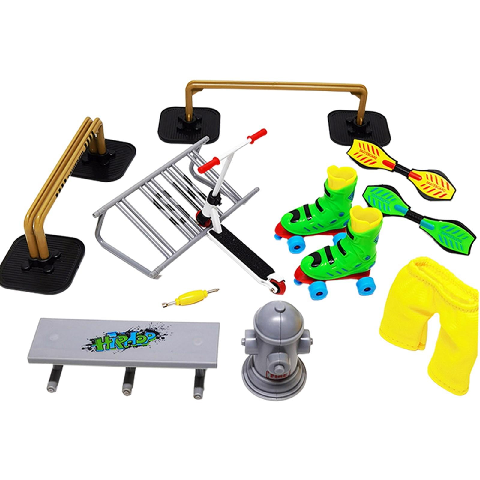 Skateboard Bike Ramp Kit Toys Rail Parts Starter Kits Ramp Toys Novelty ...