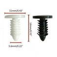 100 Pcs Plastic Rivets Fasteners with 4.5mm Diameter Suitable for Small ...
