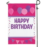 Personalized Birthday Garden Flag, Pink and Purple - Walmart.com