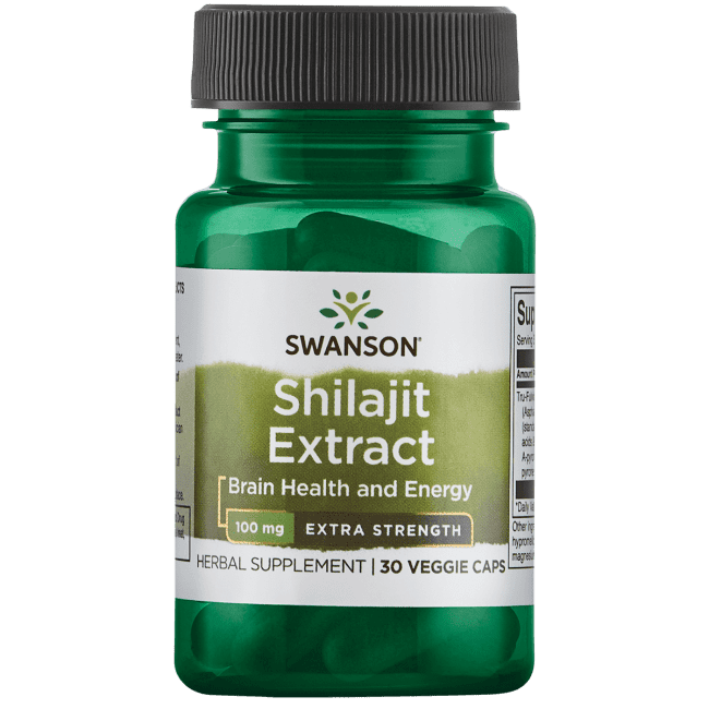 Swanson Shilajit Extract - Extra Strength 100 mg 30 Veggie Capsules ...