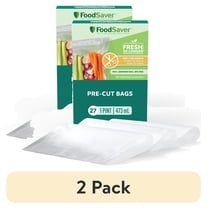 (2 pack) FoodSaver Pint Vacuum Seal Bags, 27 Count Pre-Cut BPA-Free ...