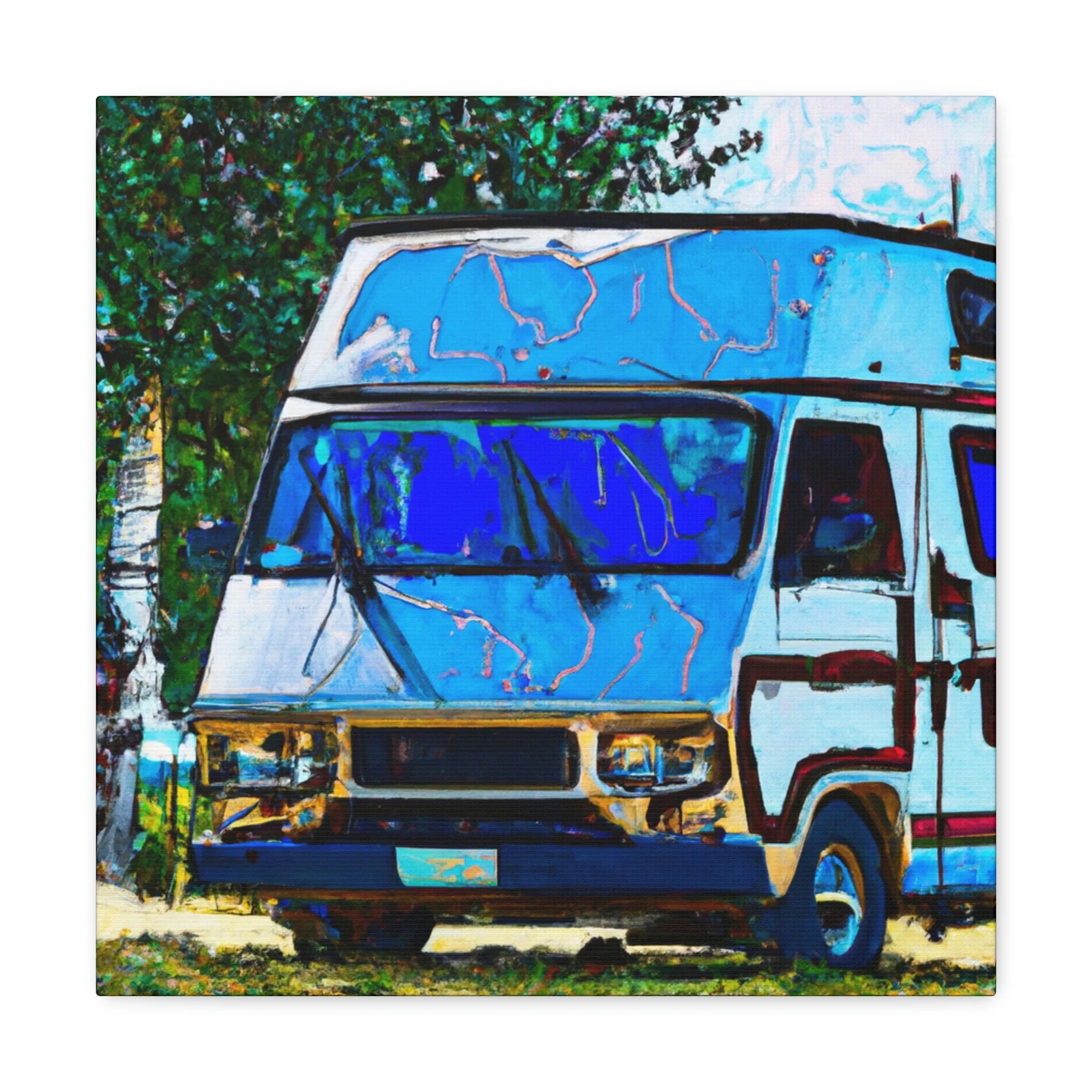 Camper Van Mosaic. - Canvas - Walmart.com