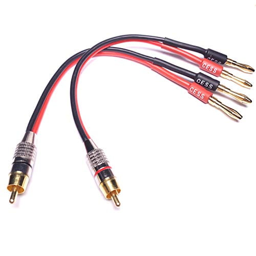 CESS-024-1f Banana Plug to RCA Cable, Phono Banana Speaker Cable, 2 ...