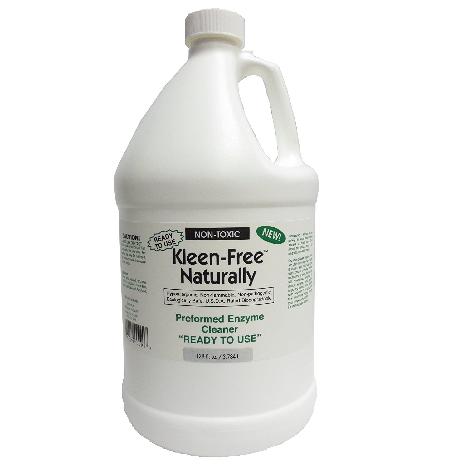 Kleen-Free Naturally Preformed Enzyme Cleaner (Original Scent, 1-Gallon ...
