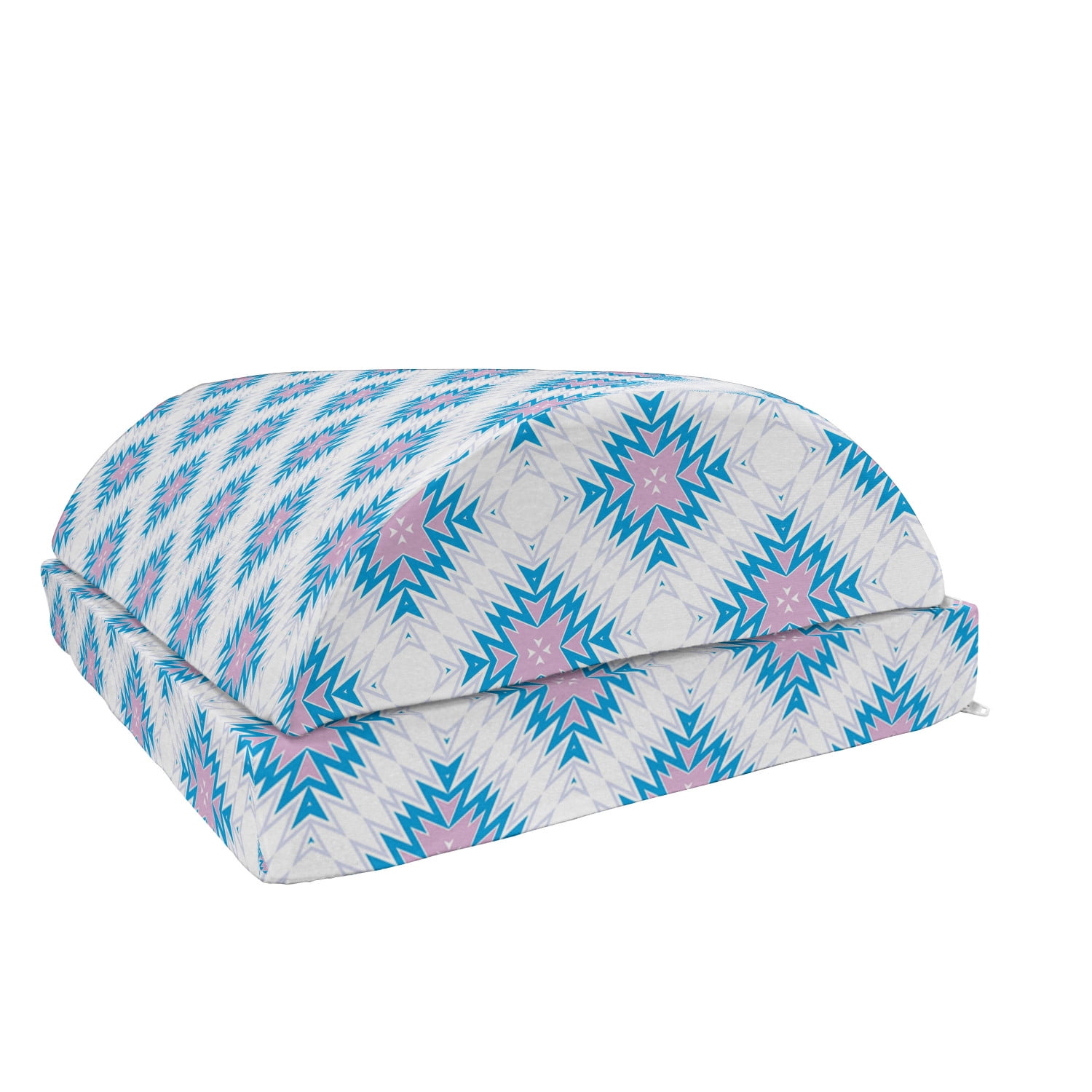 Abstract Foot Rest, Shapes Formed of Zigzags Tribal Inspired Design ...