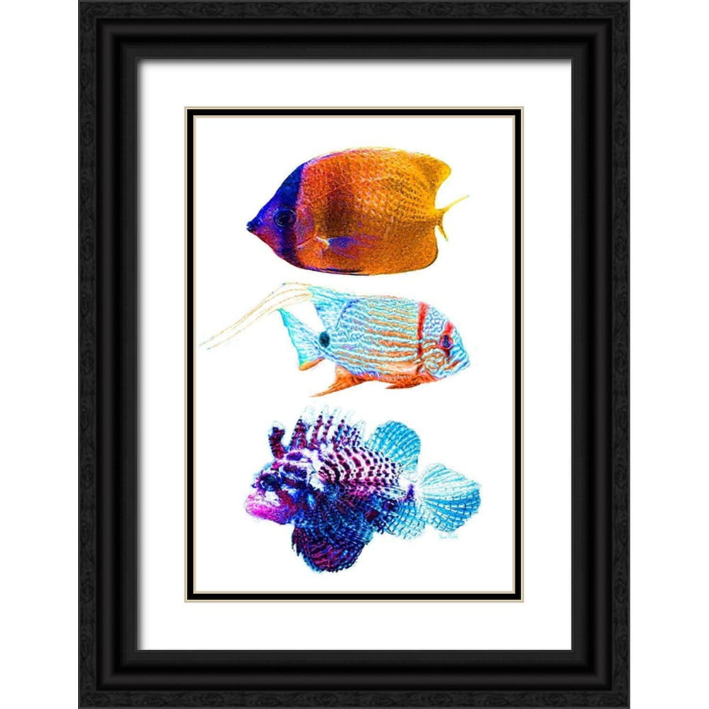 Murdock, Ramona 17x24 Black Ornate Wood Framed with Double Matting ...