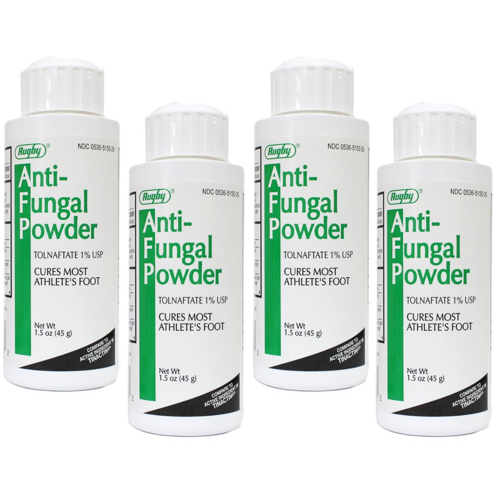 4 Pack Tolnaftate 1% Antifungal Powder - Compared to Tinactin 1.5 oz ...
