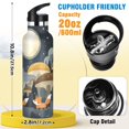 600ML Stainless Steel Insulated Cup Sports Water Bottle Portable ...