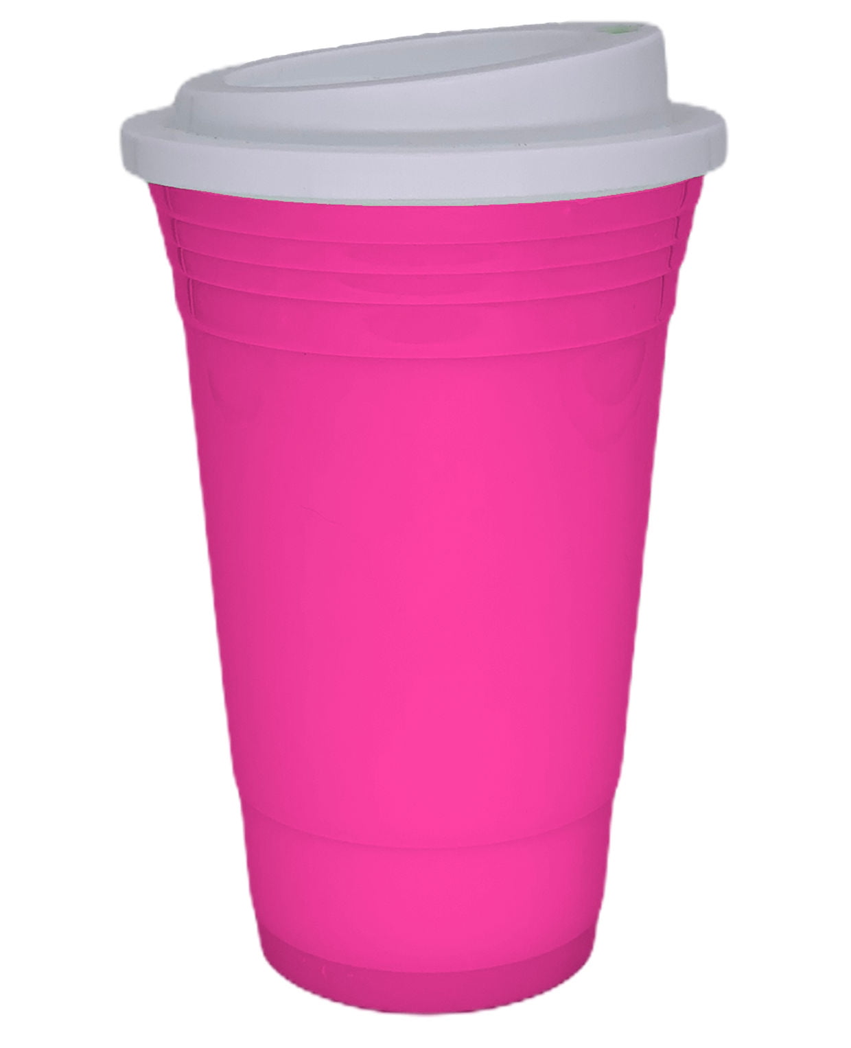 Double Wall Insulated Tumbler Cup Coolie With Lid; USA Made (Pink, 6 ...