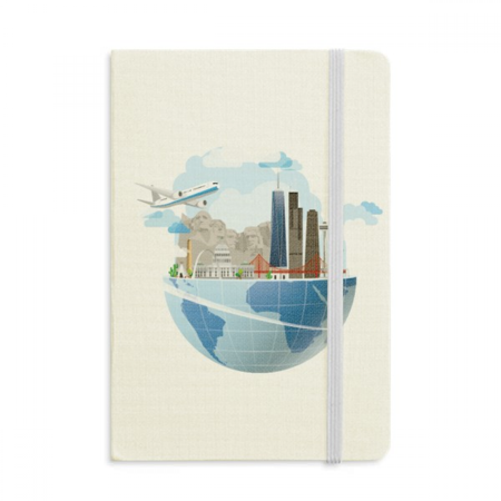 Travel Journey America Mount Plane Notebook Official Fabric Hard Cover ...
