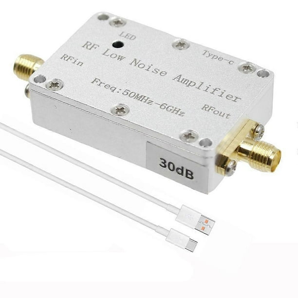 50M-6GHz 30dB RF Low Noise Amplifier LNA Drive Receiver Signal HAM Radio FM VHF UHF SDR LNA ...