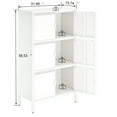6 Door Metal Accent Storage Cabinet, Freestanding Cupboard with ...