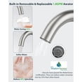 Single Handle Bathroom Sink Faucet Stainless Steel Classic 1 or 3 Hole ...