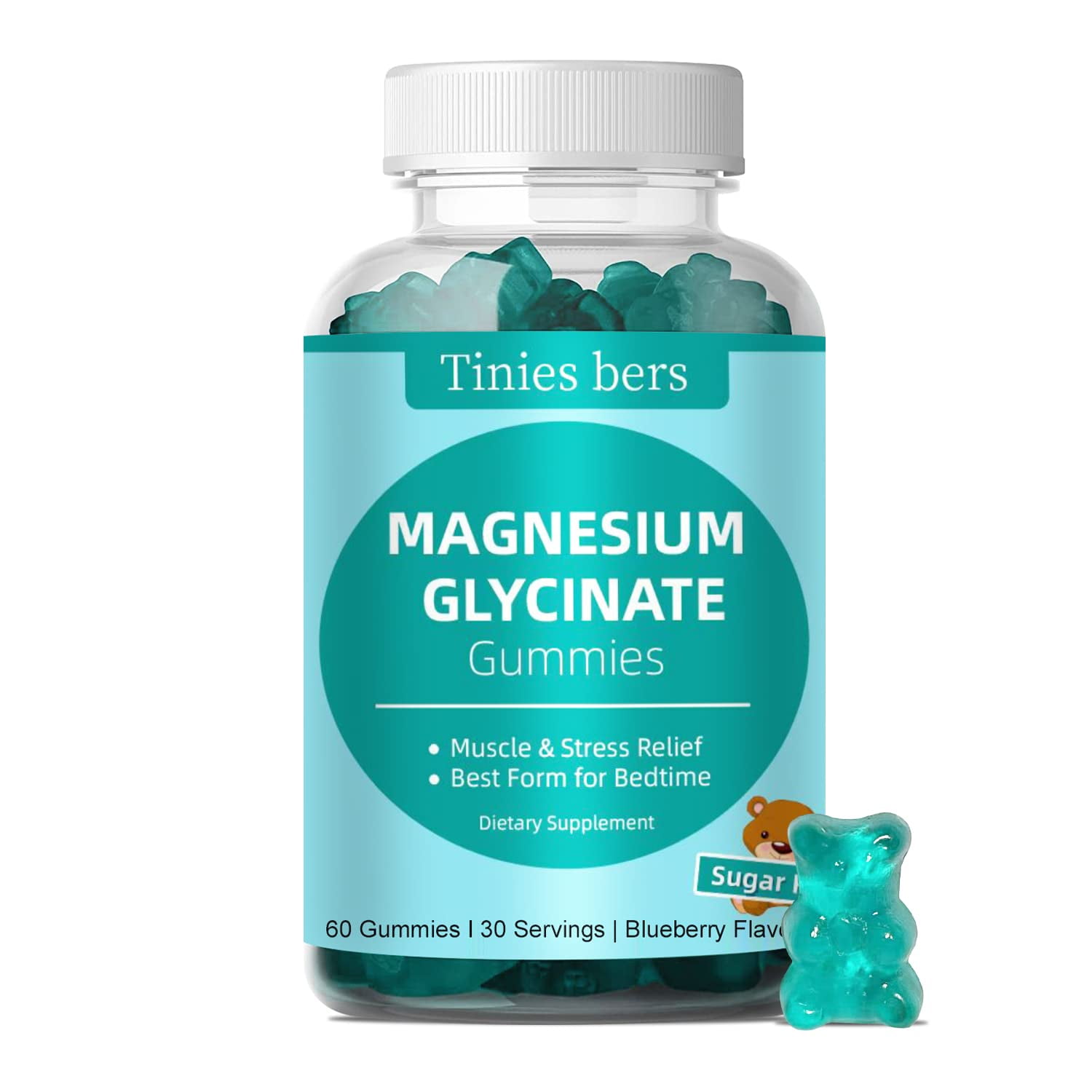 Gomitas de glicinato de magnesio Supplement Tinies Bers 500 mg ...
