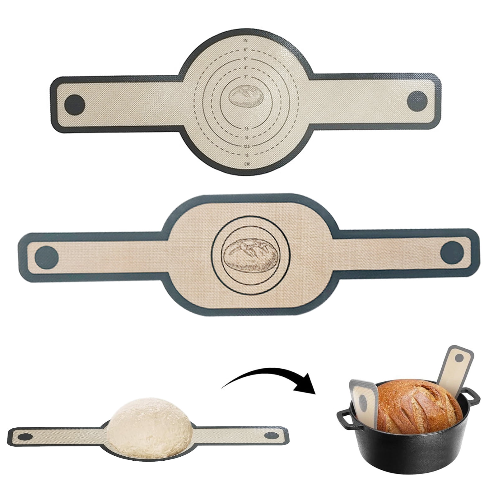 Click here for Unbranded 2pcs Dough Baking Mat Heat-Resistant Non... prices