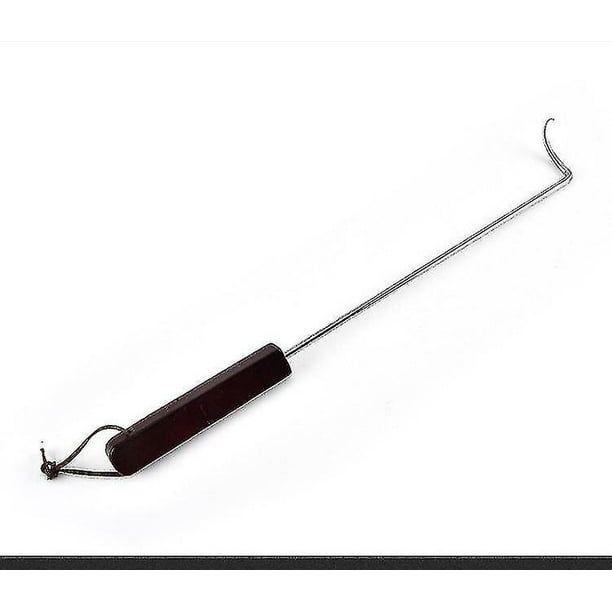 Food Flipper Meat Turning Tool Bbq Meat Turner Hook With Wooden Handle ...