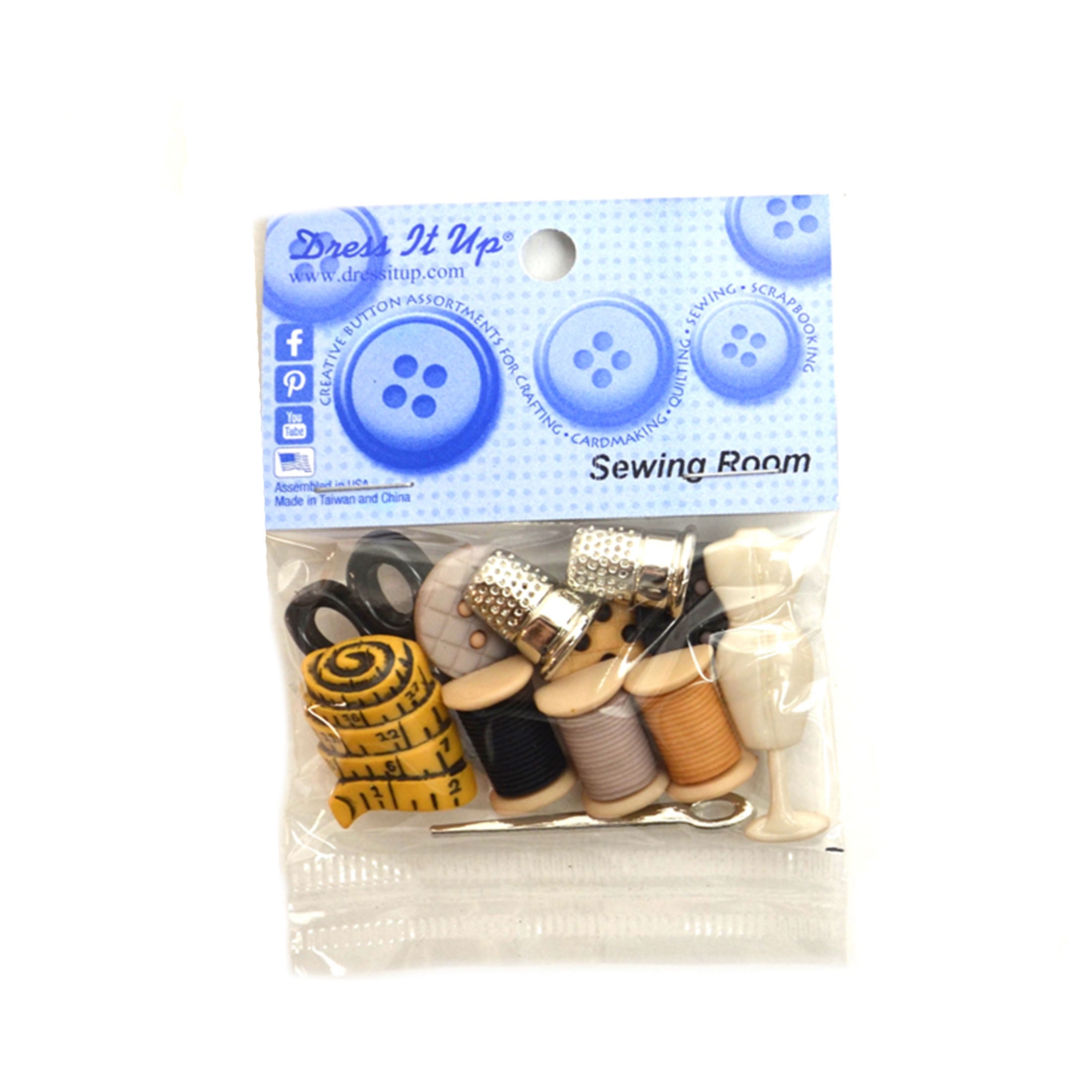 Dress It Up Buttons, Sewing Room, Craft & Sewing Fastener Buttons ...