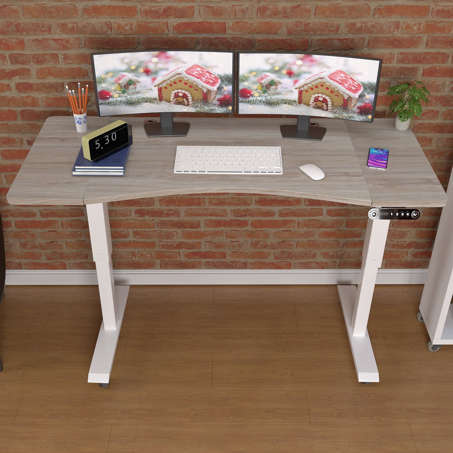 Mxtark Electric Standing Desk 55 x 30 inches Height Adjustable Sit ...