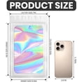 100 pcs White Mylar Holographic Resealable Bags, Clear Foil Pouch Bags ...