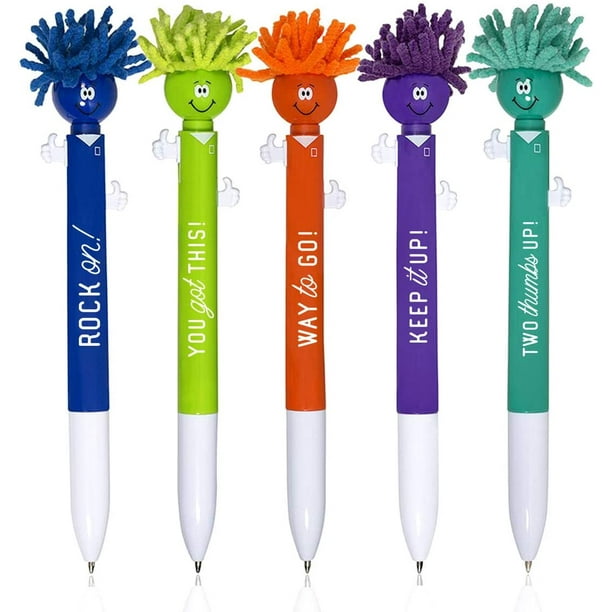 Fun Thumbs Up Smiley Pens - Microfiber Screen Cleaner Hair Topper ...