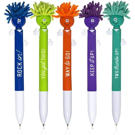 Fun Thumbs Up Smiley Pens - Microfiber Screen Cleaner Hair Topper ...