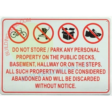 STOP DO NOT LEAVE PACKAGES HERE SIGN (10x12,White,Aluminum) -ref21022 ...