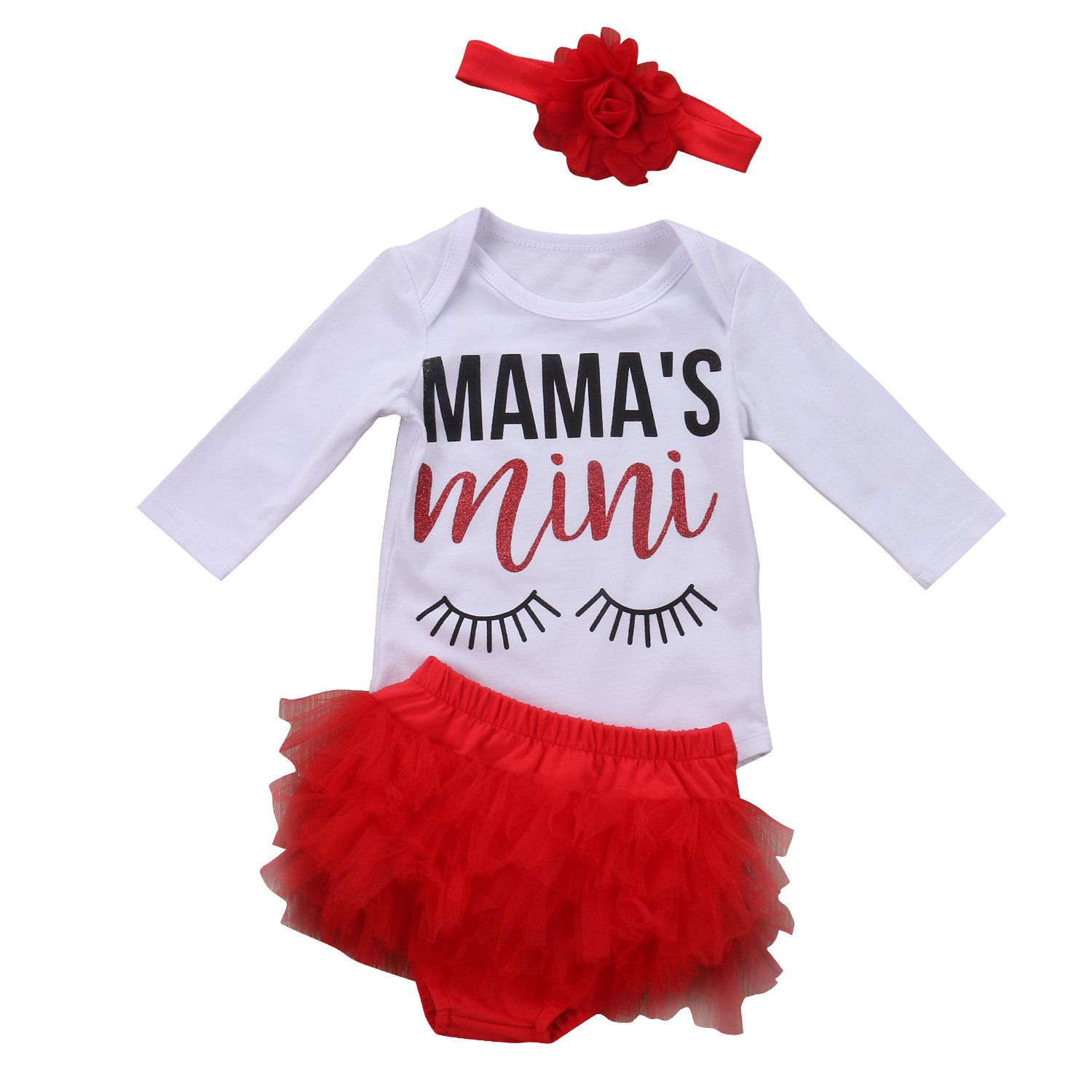 Click here for Kmbangi Girls 3 Pieces Outfit Long Sleeve Romper S... prices