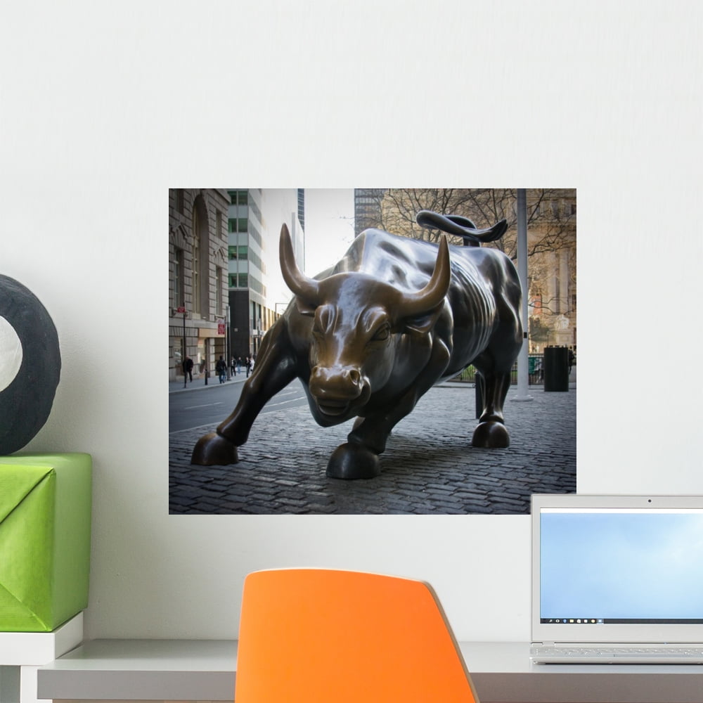 Wall Street Bull Wall Mural by Wallmonkeys Peel and Stick Graphic (18 ...