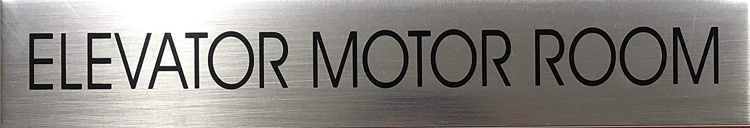 ELEVATOR MOTOR ROOM SIGN (BRUSHED ALUMINUM) - Walmart.com