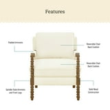 Pioneer Woman Harper Spindle Accent Chair, Antique White Fabric ...