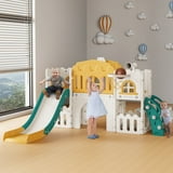 WFUN 9-in-1 Kids Sliding Playground Set, Toddler Slide, Indoor Outdoor ...