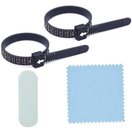 Crday Ring Sizer Set US Plastic Ring Sizer Measuring Tool US Black ...