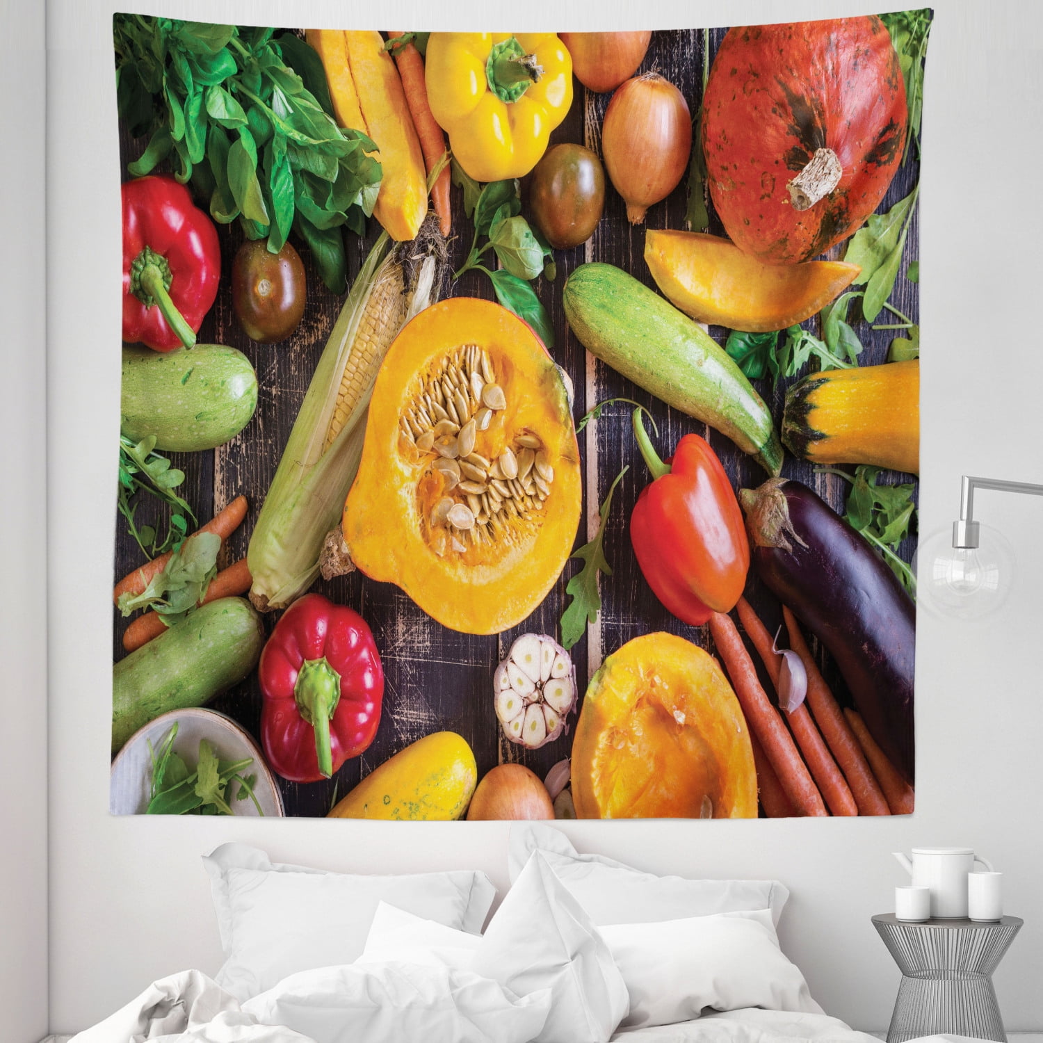 Harvest Tapestry, Fresh Vegetables Scattered on an Old Rustic Dark ...