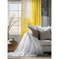 Abstract Color Stitching Sheer Curtains 72 Inch Long 1 Panel Yellow ...