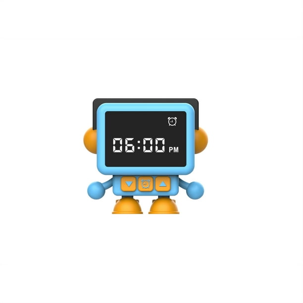 PocketTunes Dozy The Dancing Alarm Bot | Bluetooth Animated LCD Digital Children's Alarm Clock ...